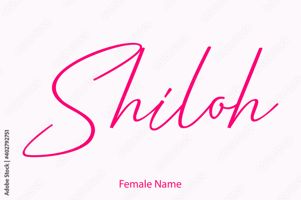 Shiloh Female name - in Stylish Lettering Cursive Calligraphy Pink ...
