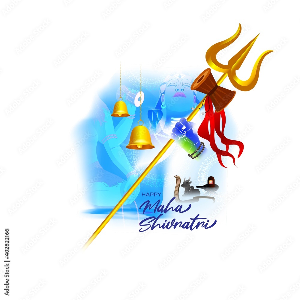 Vector illustration of Maha Shivratri banner, written text means great ...