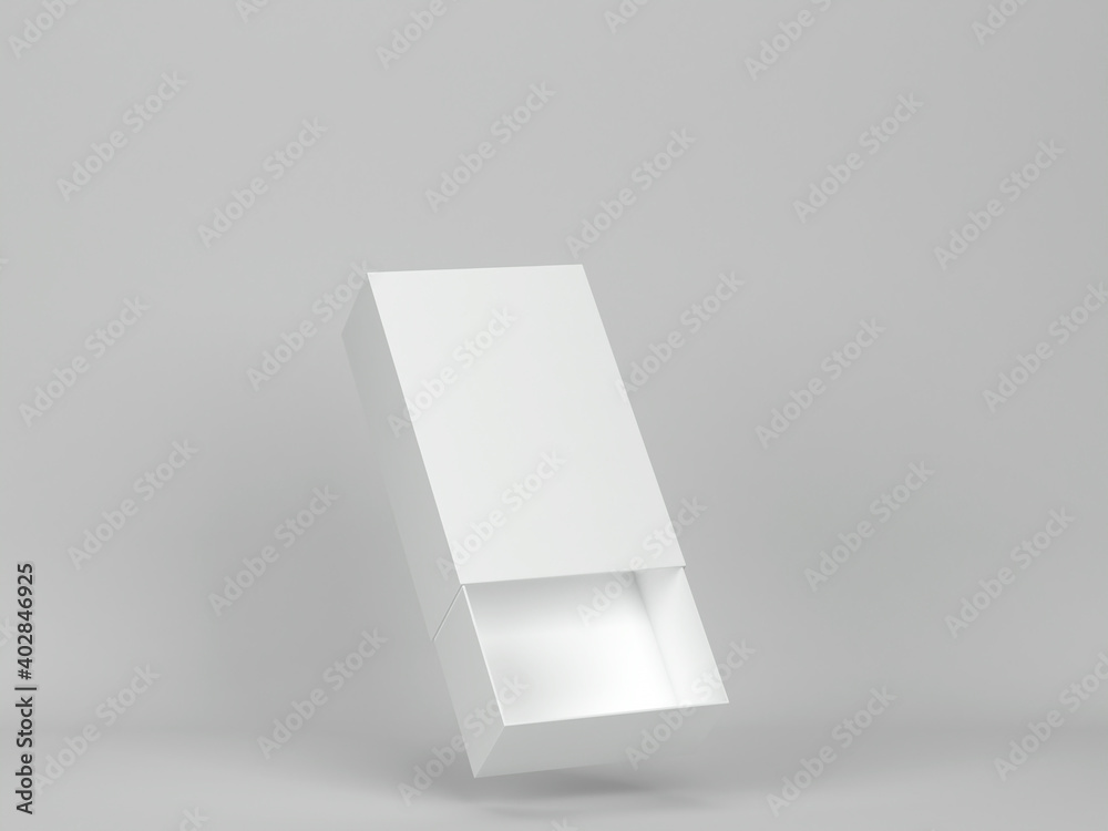 Opened slide box mockup Stock Illustration | Adobe Stock