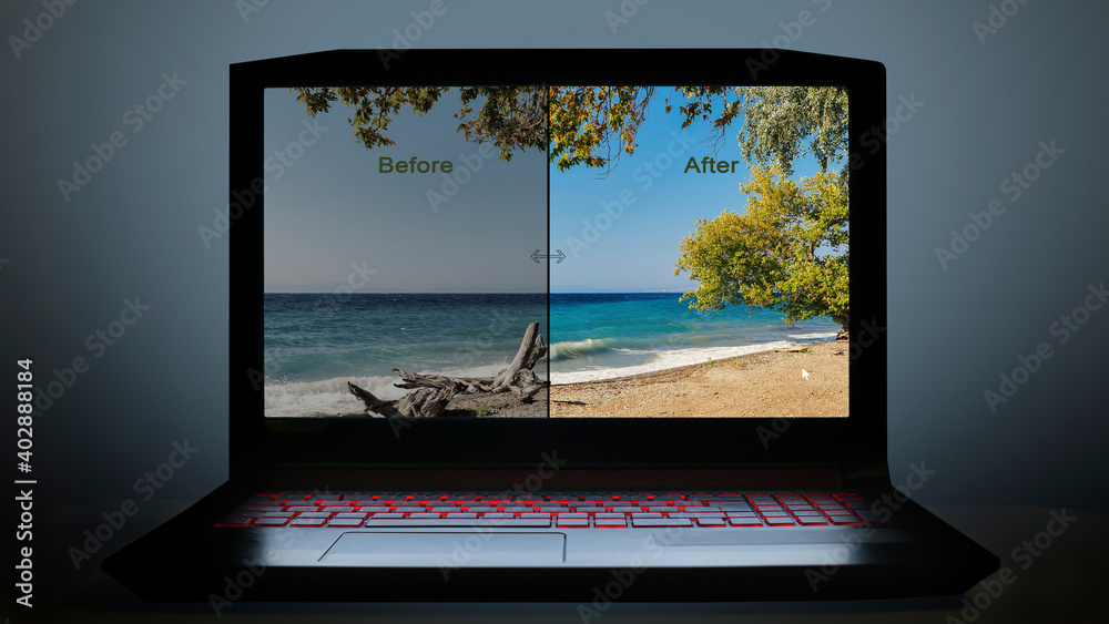 visual about editing photos on computer. edit photos before and after ...