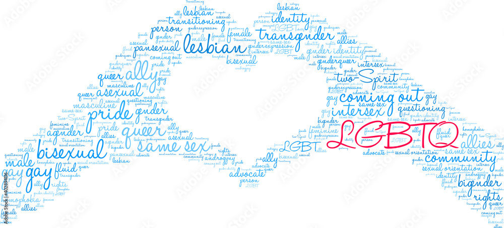 Lgbtq Word Cloud On A White Background Stock Vector Adobe Stock