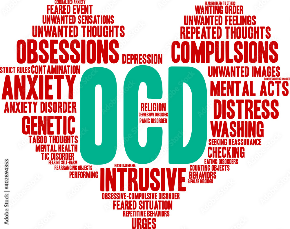 OCD Word Cloud Stock Vector | Adobe Stock