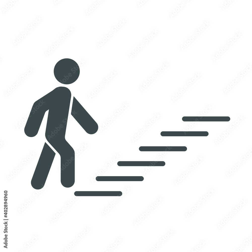 Man Climbing Stairs Clipart