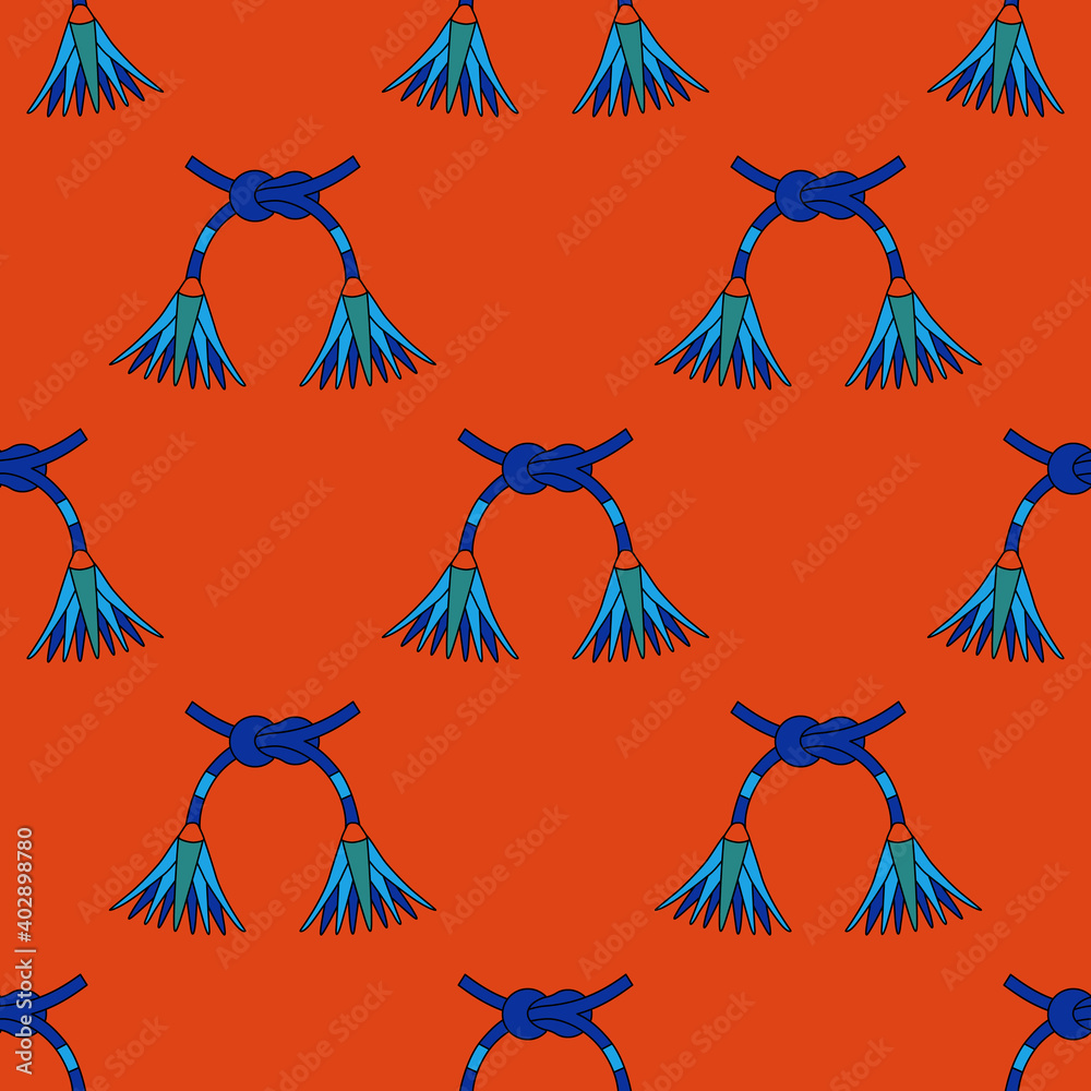 Seamless geometrical floral pattern with ancient Egyptian lotus motifs ...