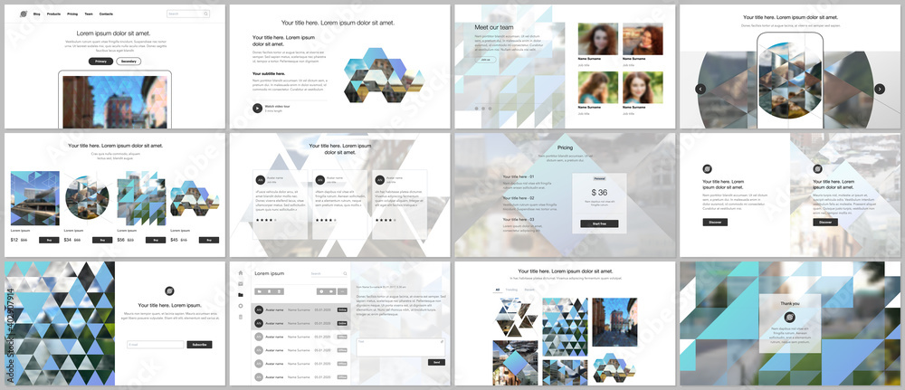 Vector templates for website design, presentations, portfolio ...