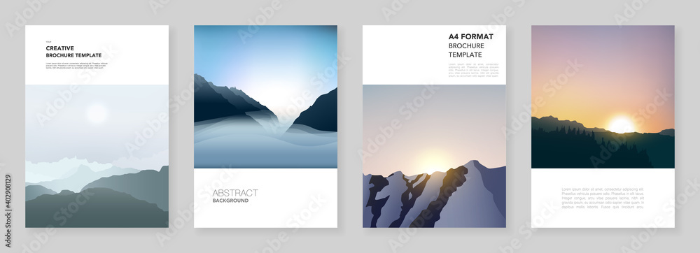 A4 brochure layout of covers templates for flyer leaflet, A4 brochure ...