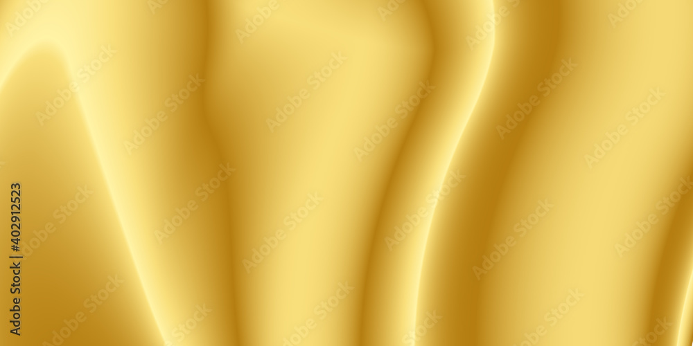 Abstract golden smooth wave background. Gold metal background, shiny ...