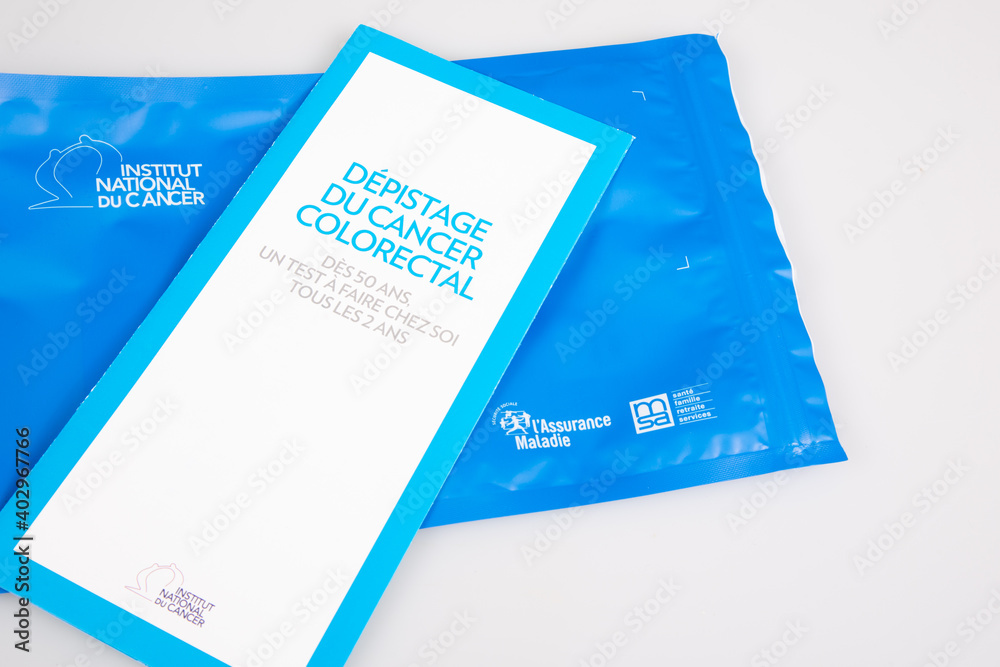 Screening colorectal cancer medical testing sample kit with bag and ...