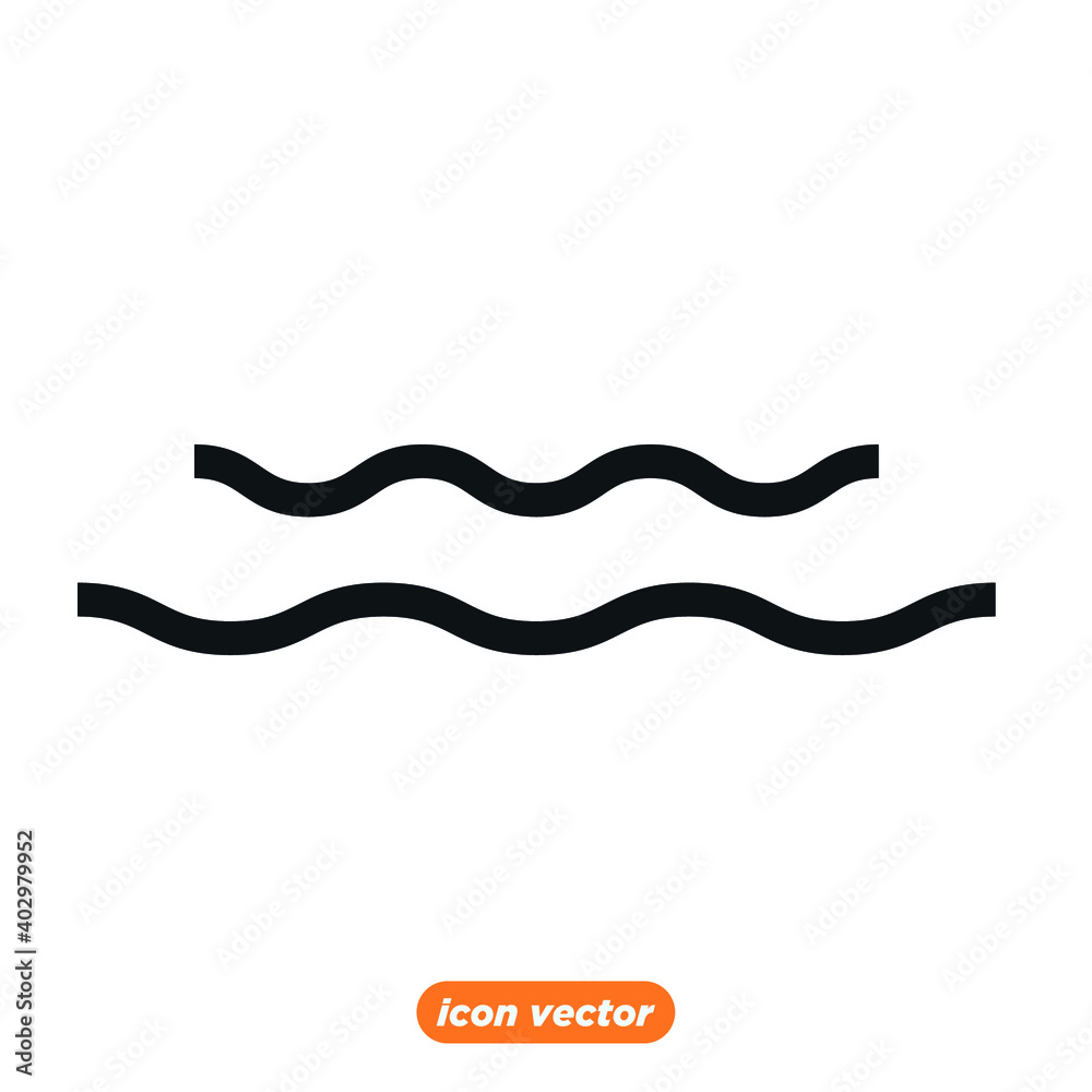 Ocean, sea waves icon template color editable. wave symbol vector ...