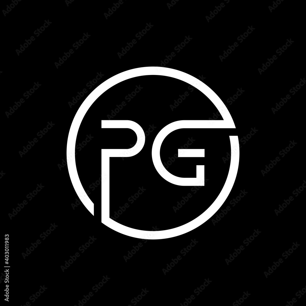 Initial PG Letter Logo Creative Typography Vector Template. Creative ...