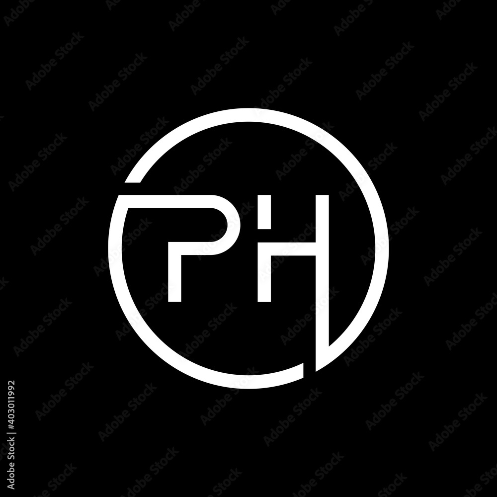 Initial PH Letter Logo Creative Typography Vector Template. Creative ...