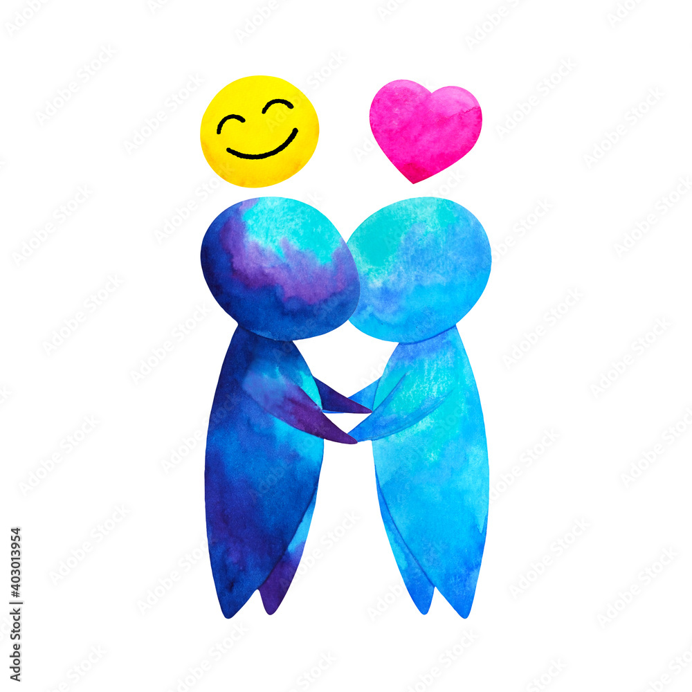 two human compassion empathy love heart understanding abstract art ...