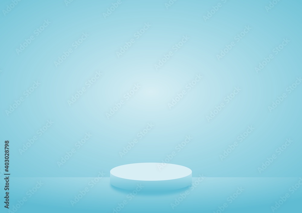 Modern blue minimalist background and scene with podium for product ...