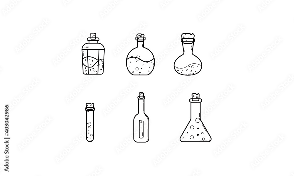 Bottle Vector illustration. Lab bottle vector . laboratory boiling tube ...
