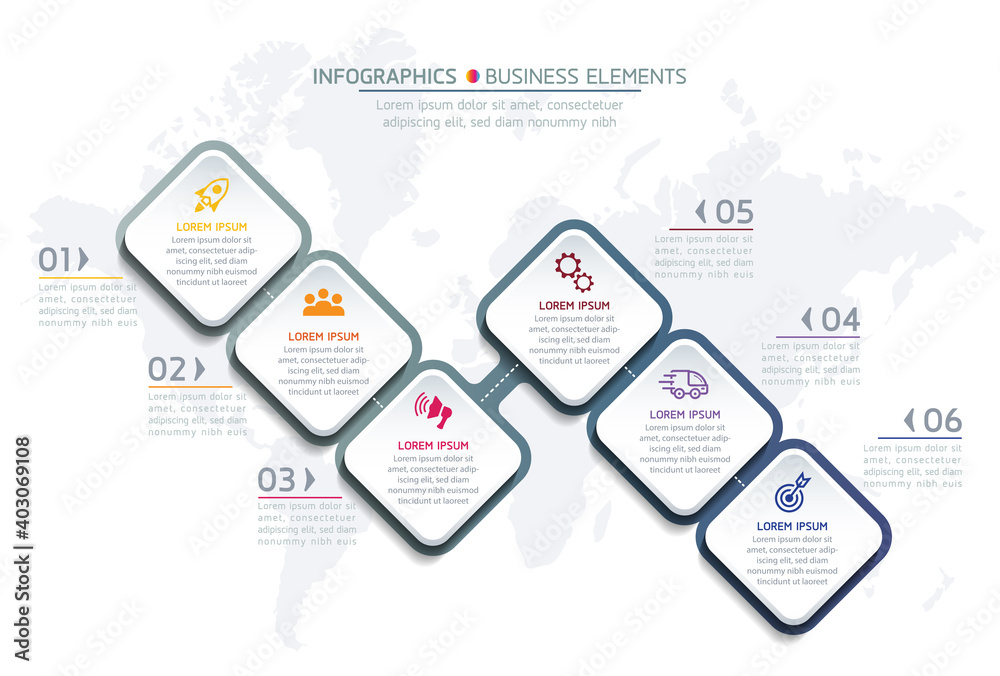 Vector elements for infographics. presentation and chart. steps or ...
