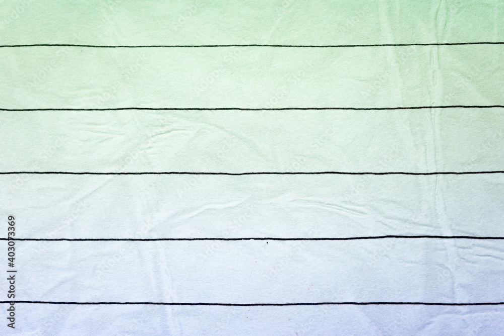 Rumpled lined sheet of paper isolated on white background. Lined ...