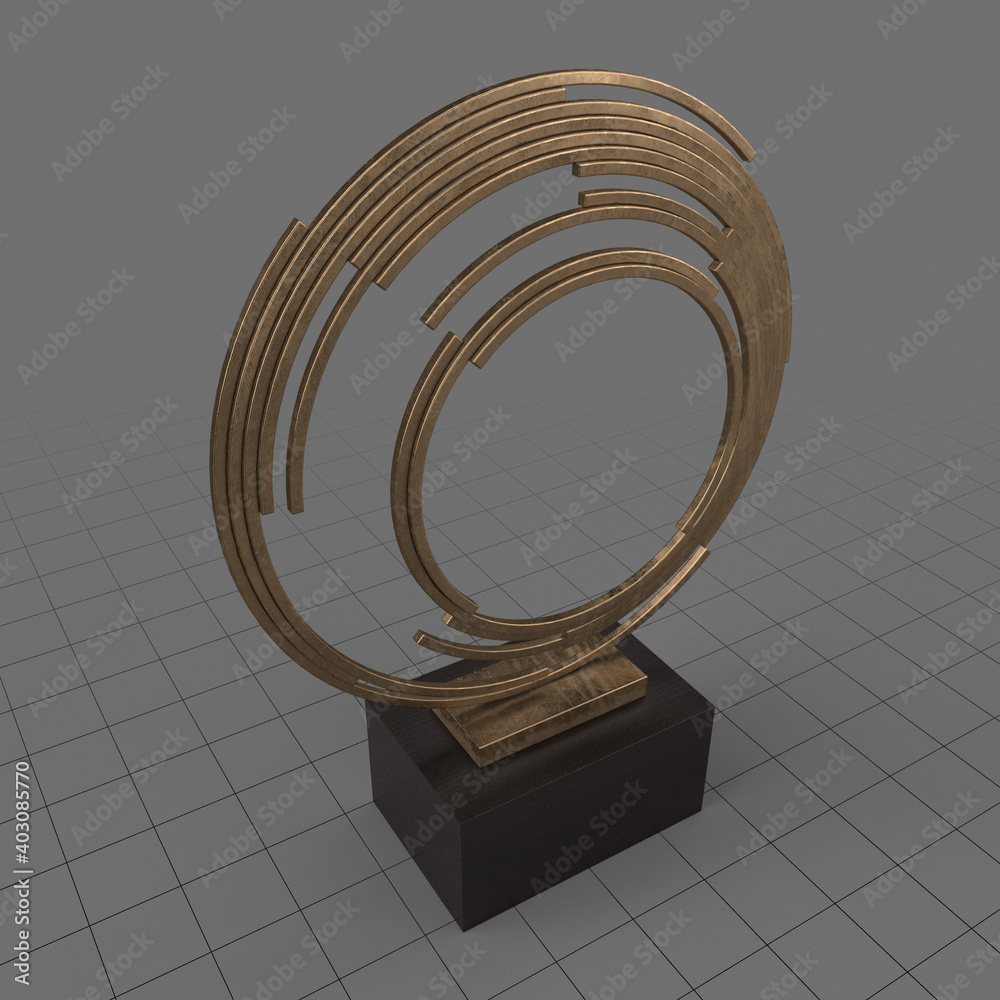 Circles sculpture 3 Stock 3D asset | Adobe Stock
