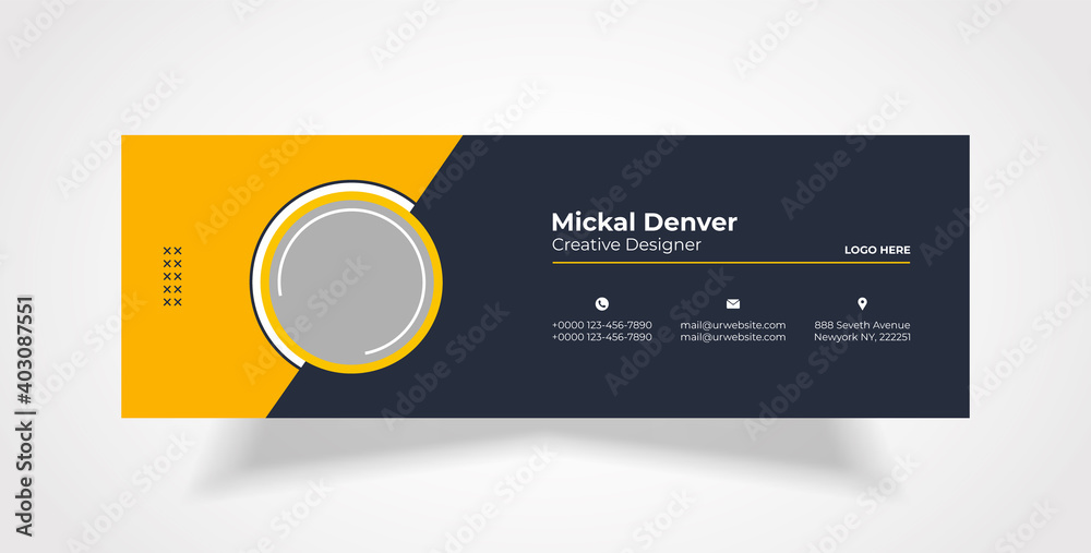 Email signature template design Stock Vector | Adobe Stock