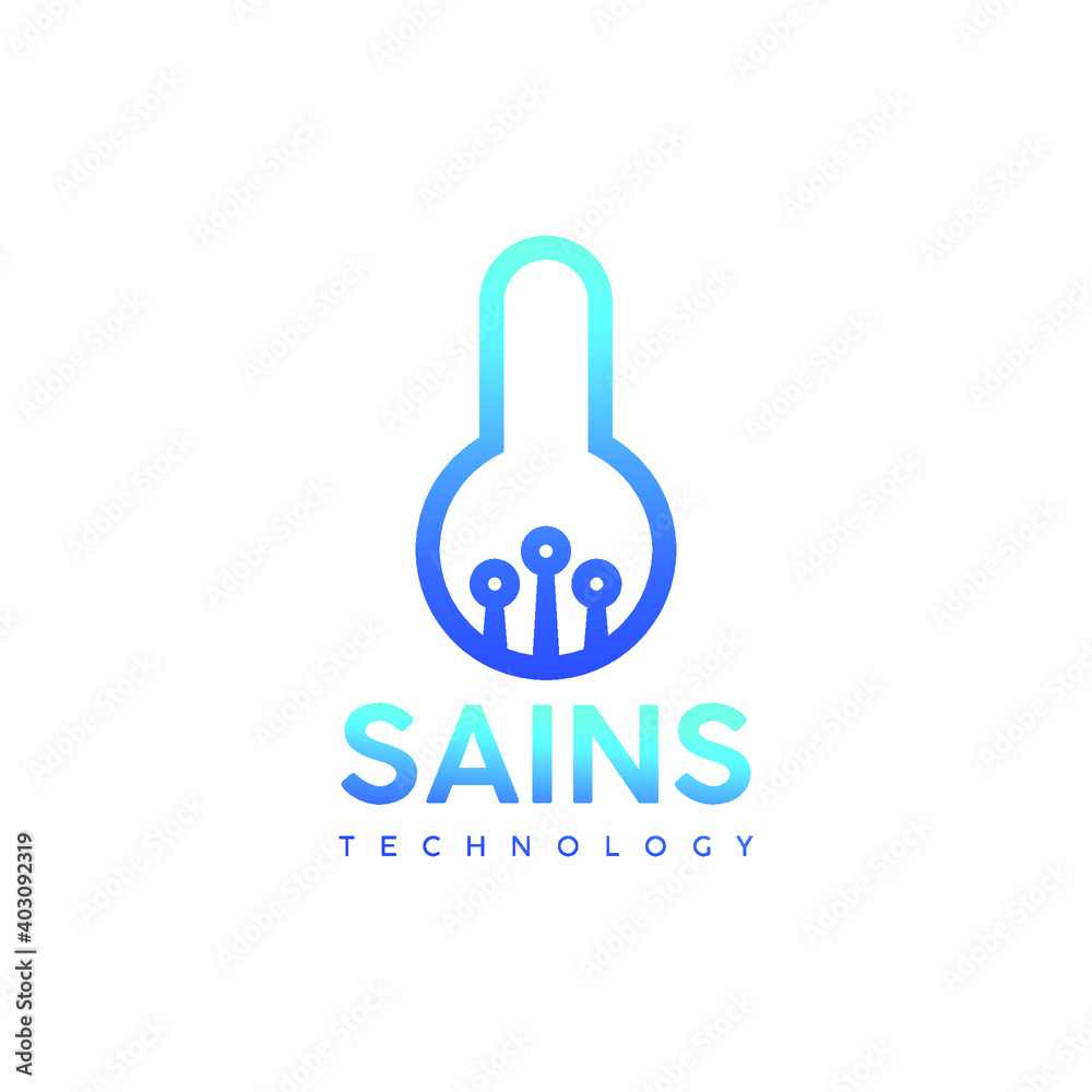 sains technology logo Stock Vector | Adobe Stock