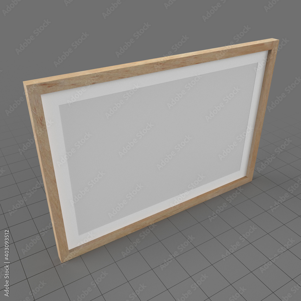 Wood photo frame Stock 3D asset | Adobe Stock