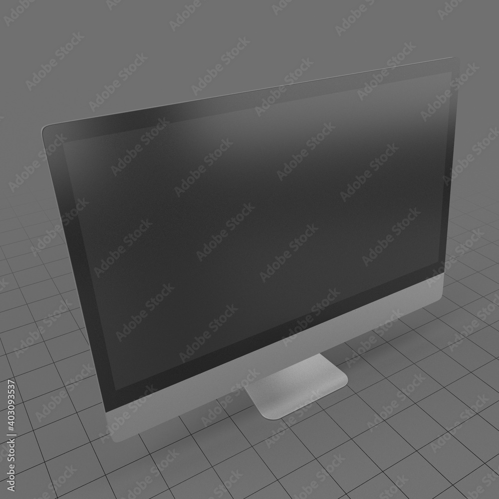 3D-stockasset Computer monitor | Adobe Stock