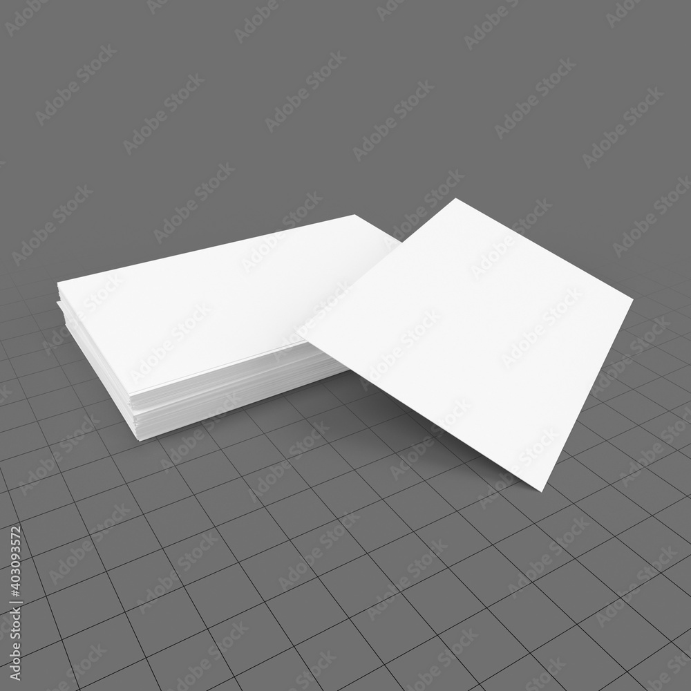 Stack of business cards Stock 3D asset | Adobe Stock