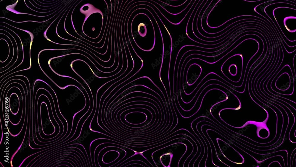 Endless colorful animation with motion effect of purple waves pattern ...