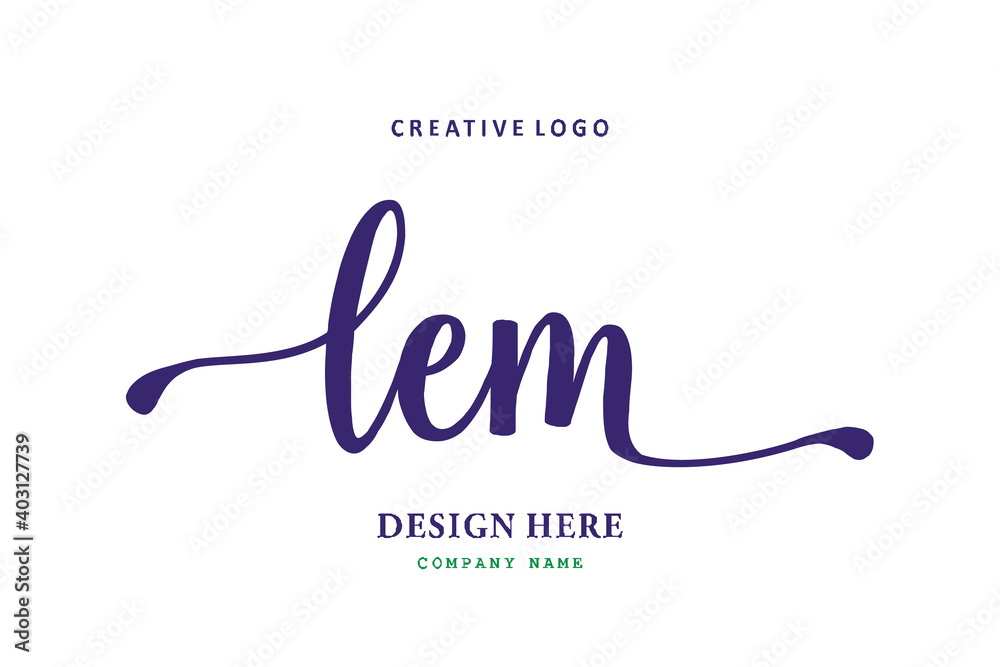 LEM lettering logo is simple, easy to understand and authoritative ...