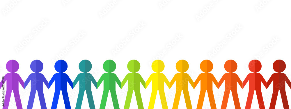 People chain isolate on white background. Stock Vector | Adobe Stock