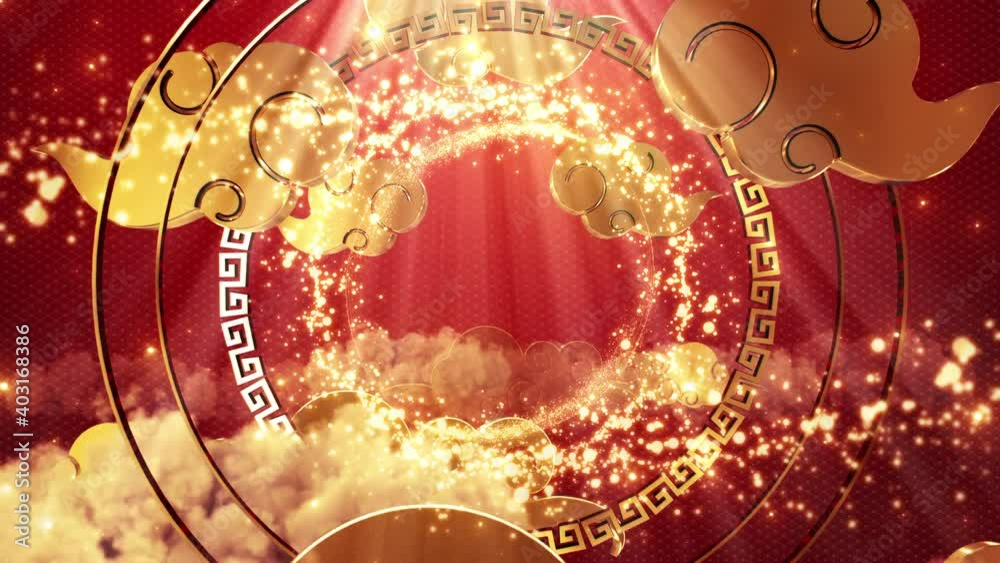 Chinese New Year. Background project. Celebration motion graphics ...