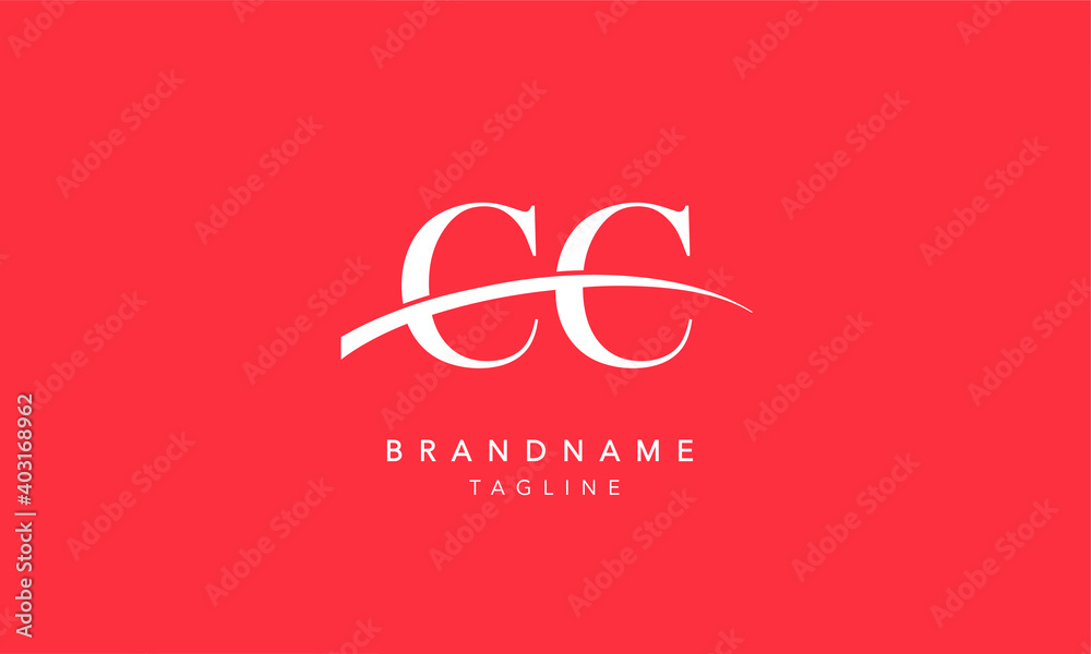 CC Alphabet initial swoosh Abstract Icon Logo vector illustration Stock ...