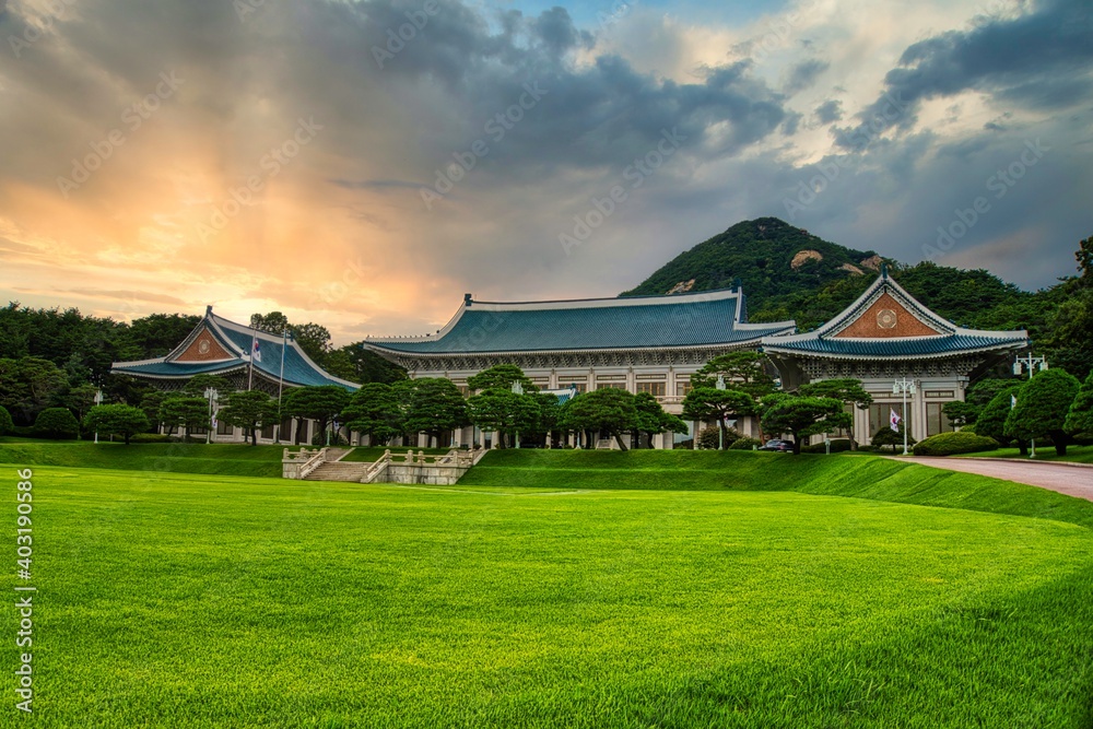 Cheongwadae, also known as The Blue House. It is the official residence ...