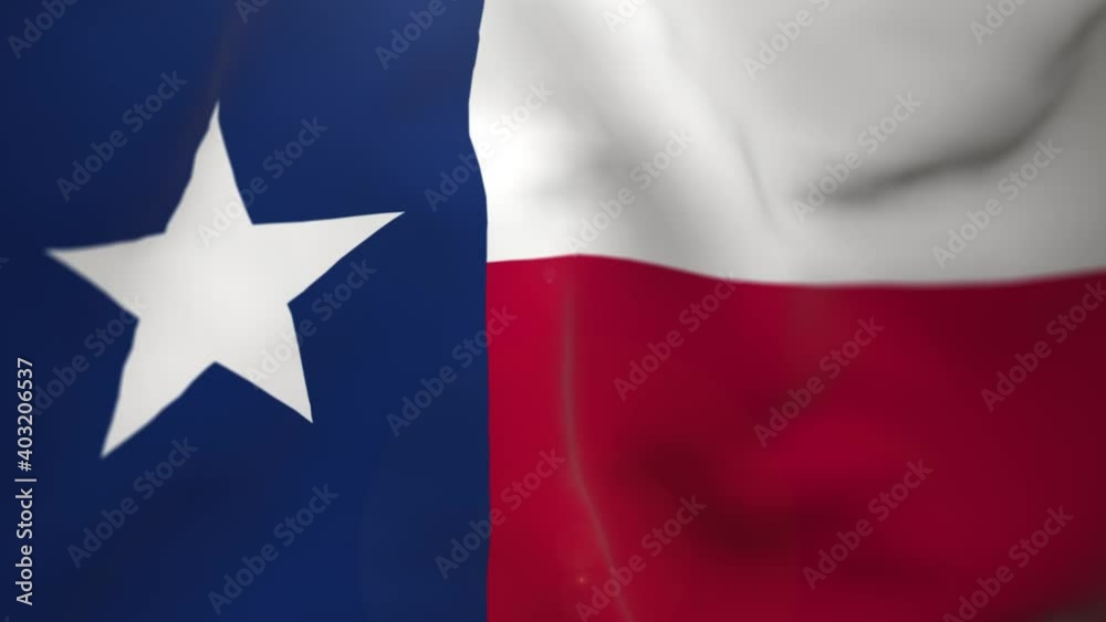 Texas flag is waving 3D animation. Texas state flag waving in the wind ...