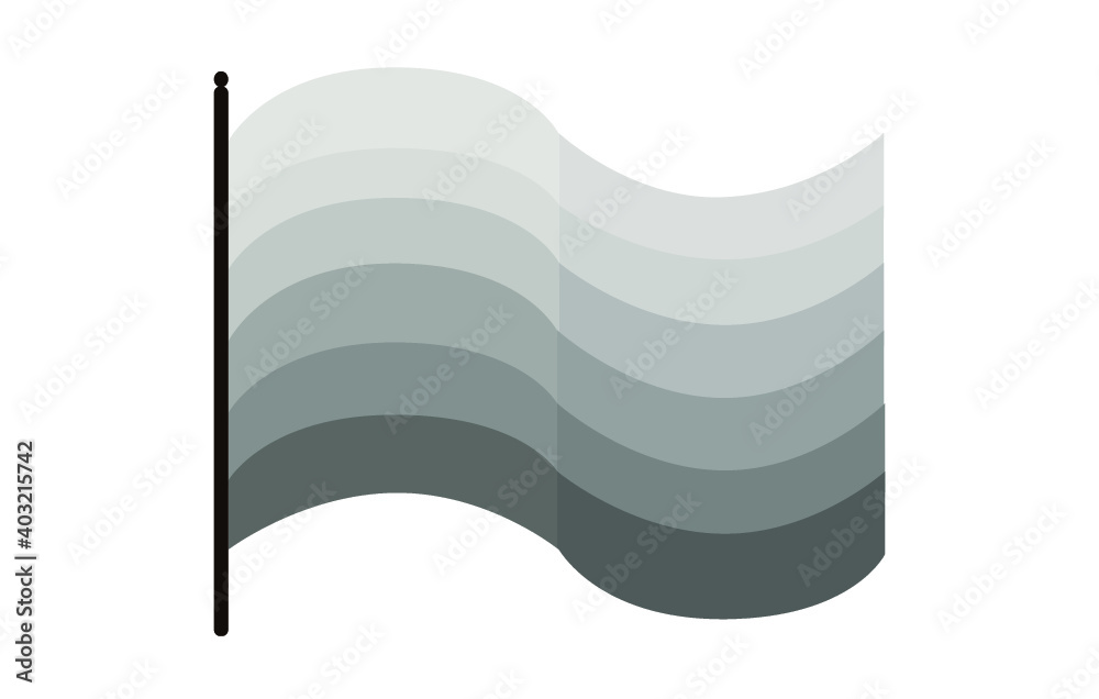 Vector illustration of waving alternate straight pride flag on white ...