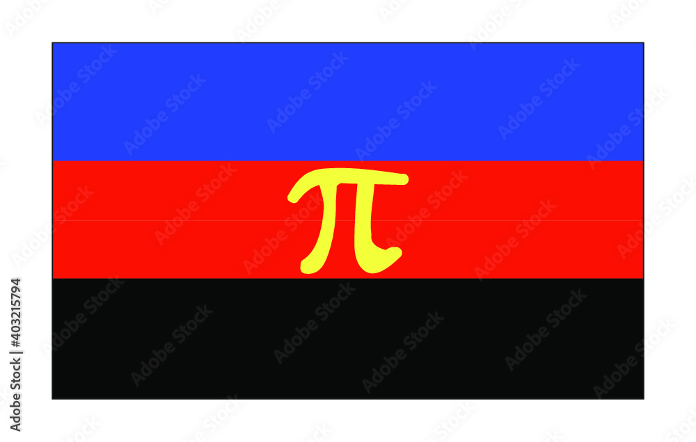 Vector illustration of flat Polyamory pride flag on white background ...