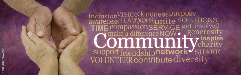 Careworker in the Community Campaign Word Cloud - female hands holding ...