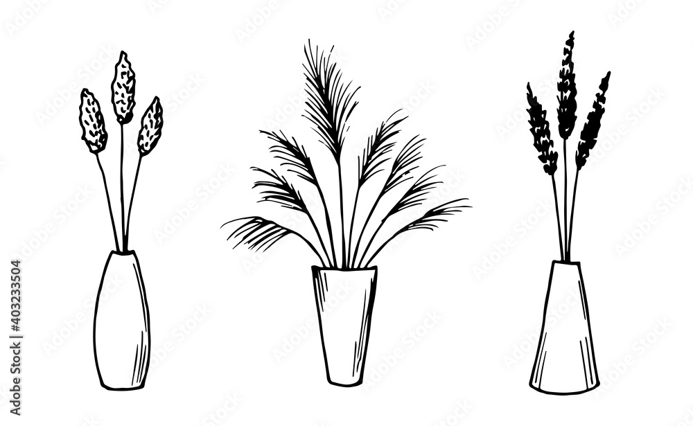 Poster Hand-drawn simple vector drawing in black outline – Wall Art ...