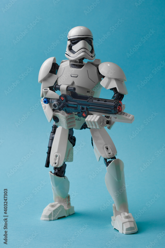 Russia, St. Petersburg, January, 2021: Imperial soldier stormtrooper ...