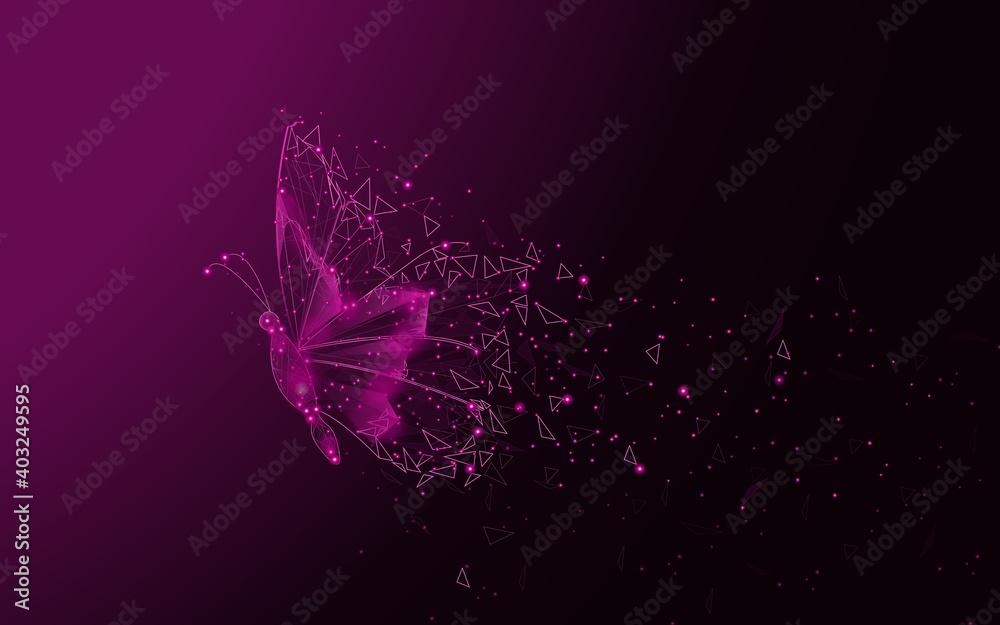 Butterfly digital isolated on background. Butterfly vector for banner ...
