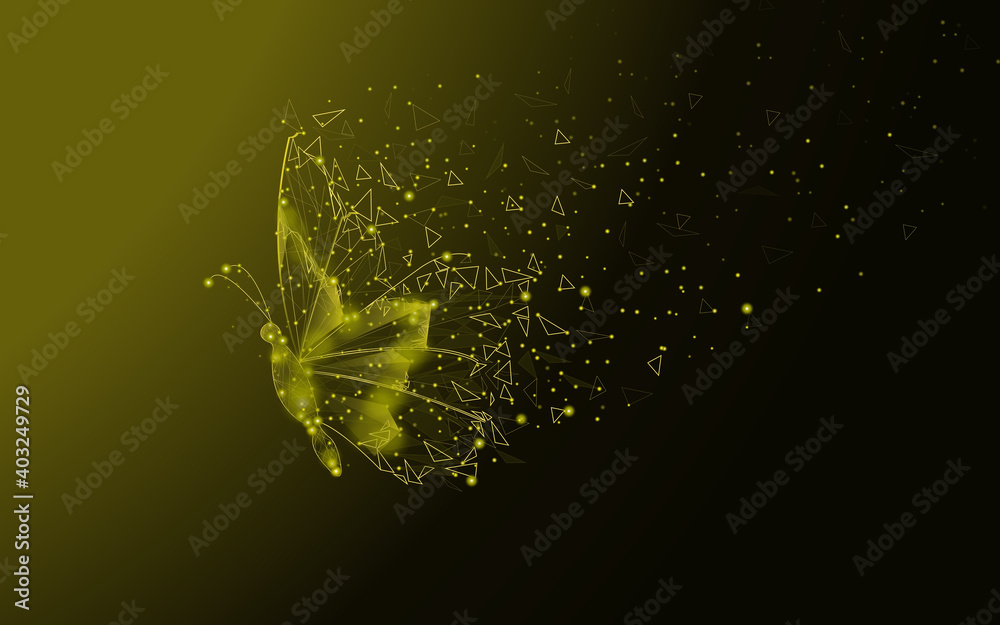 Butterfly digital isolated on background. Butterfly vector for banner ...