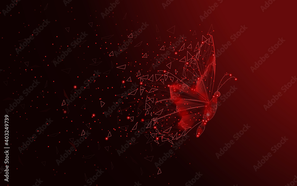 Butterfly digital isolated on background. Butterfly vector for banner ...