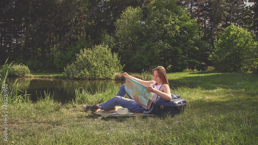 Staycations,Social distance. gen z travels alone suitcase to the covid ...