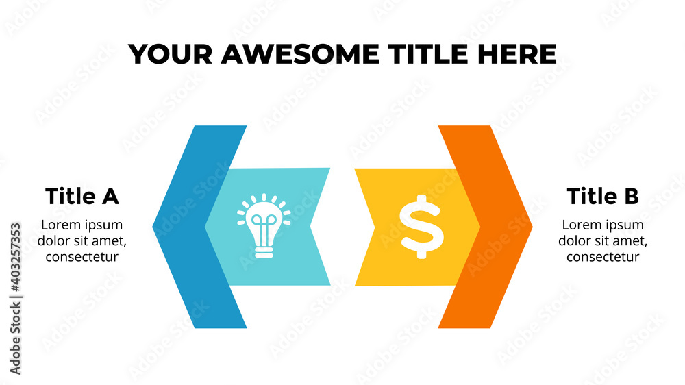 Arrows Vector Infographic. Presentation slide template. Chart diagram ...