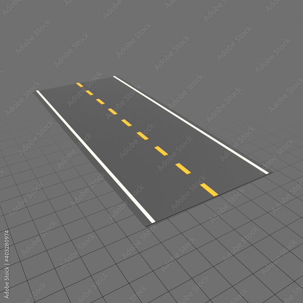 Paved road Stock 3D asset | Adobe Stock