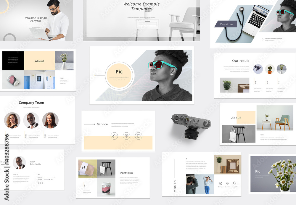 Portfolio Presentation Layout Stock Template | Adobe Stock