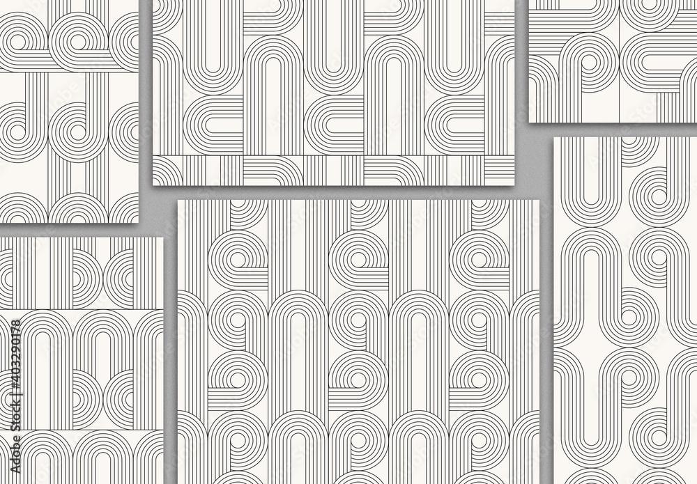 14 Patterns with Geometric Shapes and Lines Stock Template | Adobe Stock