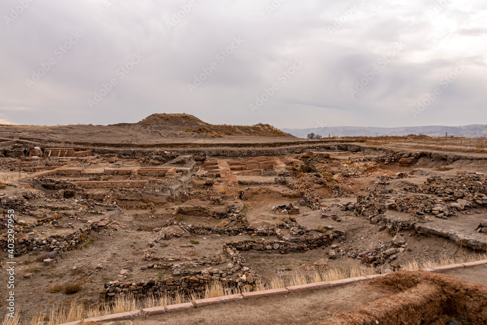 Kultepe ancient city ruins. Assyrian Trade Center in Karum-Kanis in ...