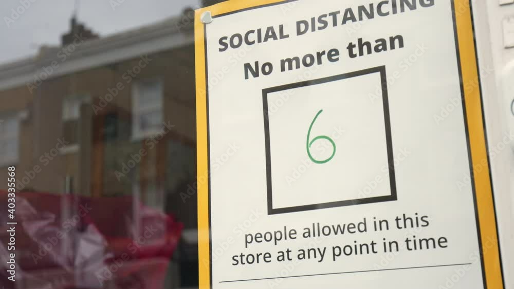 SOCIAL DISTANCING - no more than 6 people allowed in store at any point ...
