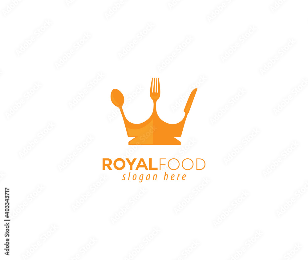Royal Food logo design Stock Vector | Adobe Stock