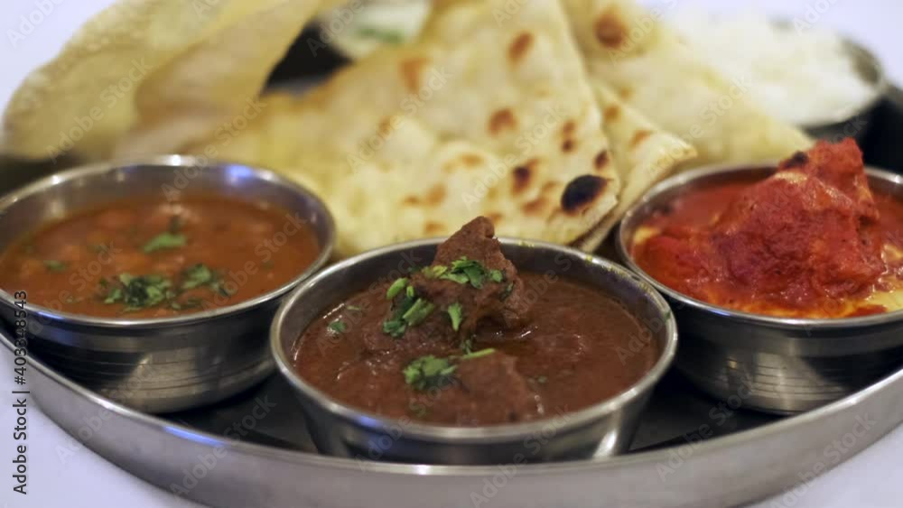 Amazing closeup of a popular Indian food mix dish Stock Video | Adobe Stock